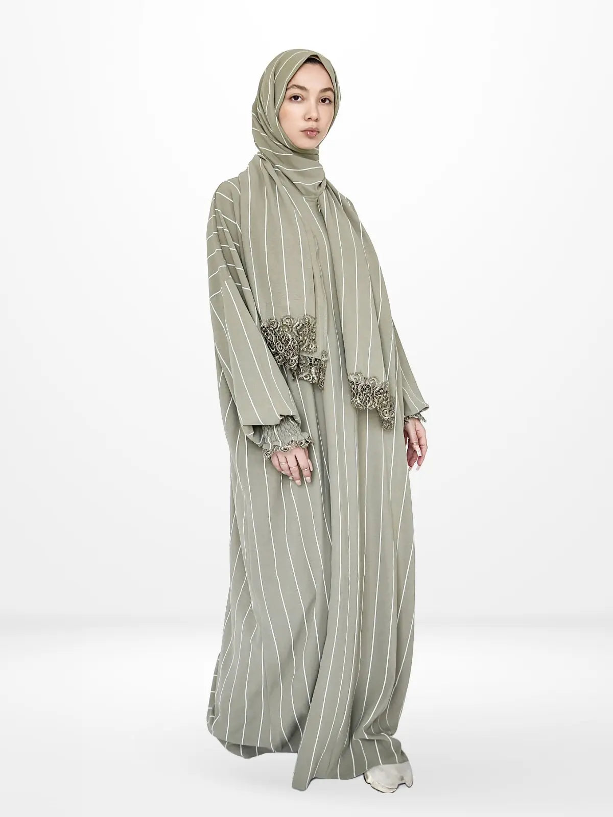Prayer Set Dress | One-Piece Prayer Dress & Abaya with attached Hijab